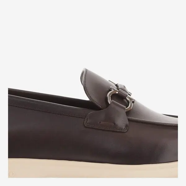 FERRAGAMO Leather Loafers - Brown