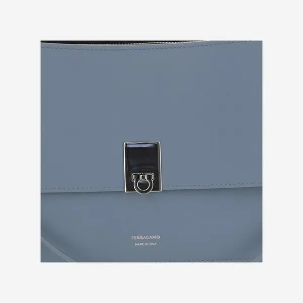 FERRAGAMO Cara Leather Bag - Light Blue