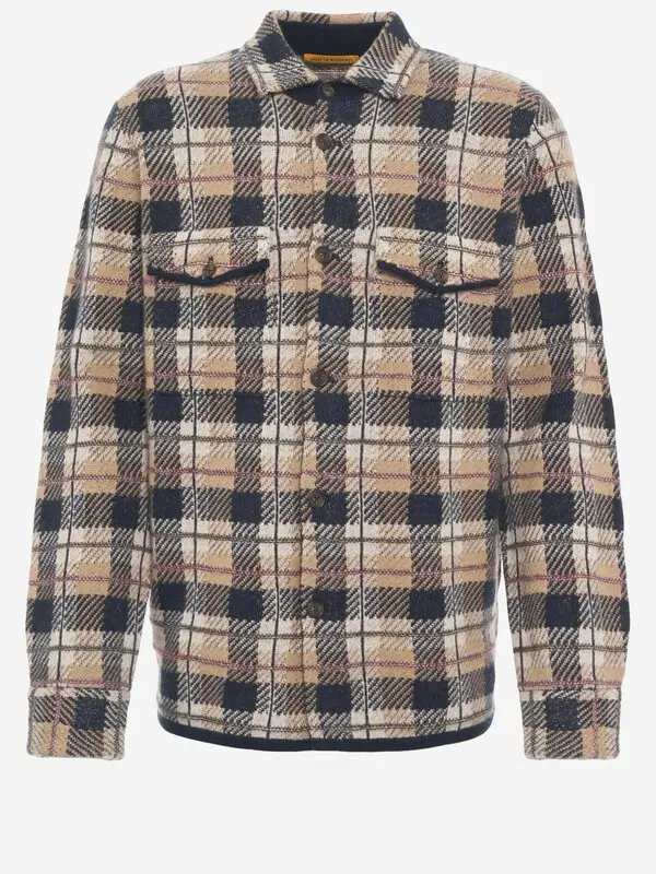 Guest In Residence Cashmere Shirt With Check Pattern - Multi