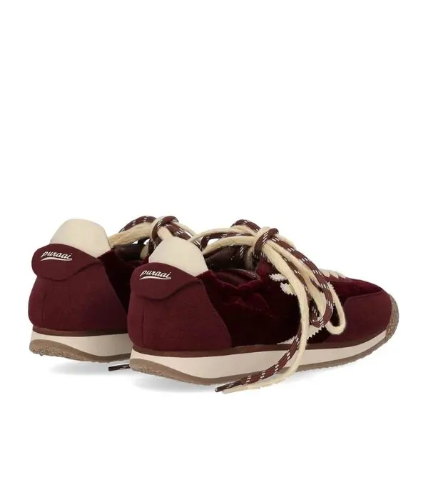 PURAAI 6.02 Panther Velvet Wine Sneaker