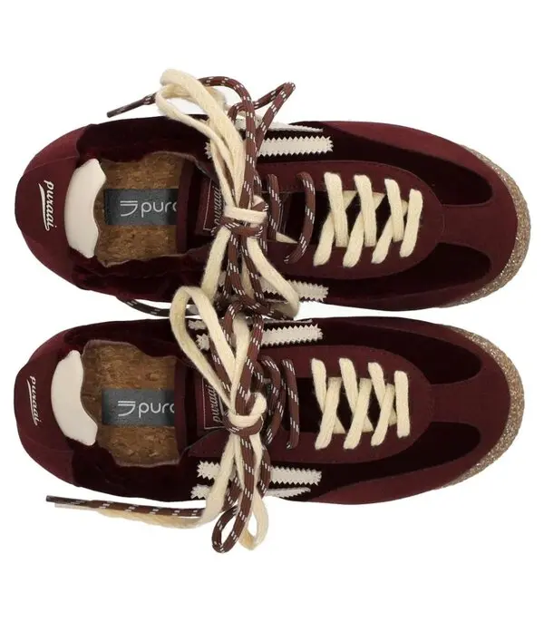 PURAAI 6.02 Panther Velvet Wine Sneaker