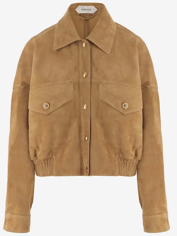 Versace Suede Jacket - Beige