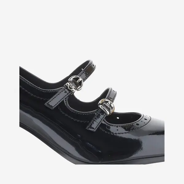 Pinko Paint Effect Leather Mary Jane Pumps