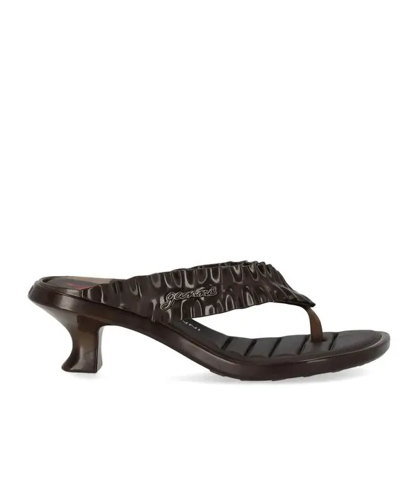 GANNI Heeled Flip Flop - Brown