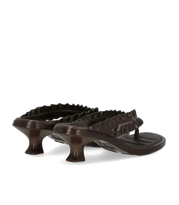 GANNI Heeled Flip Flop - Brown