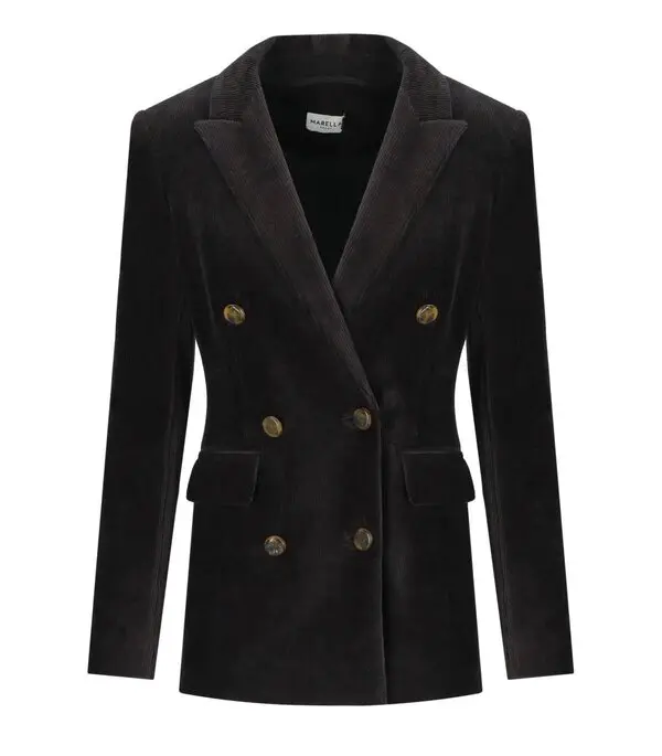 Marella Rum Grey Velvet Blazer