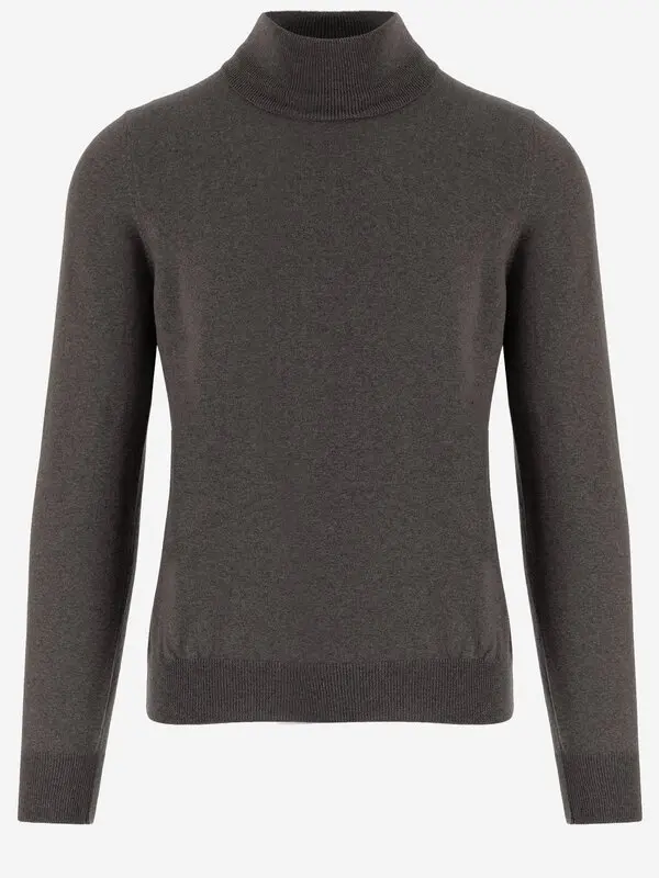 Tagliatore Wool Turtle Neck Sweater - Brown