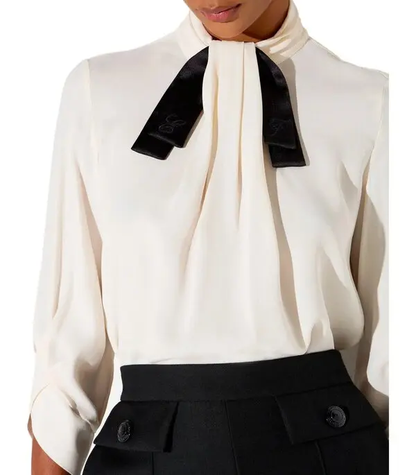 Elisabetta Franchi Butter Blouse With Bow