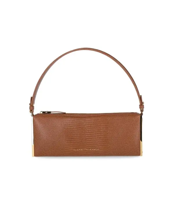 Elisabetta Franchi Beige Baguette Bag - Tan