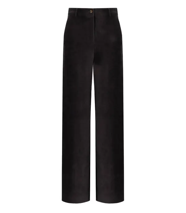 Marella Astrale Velvet Trousers - Black