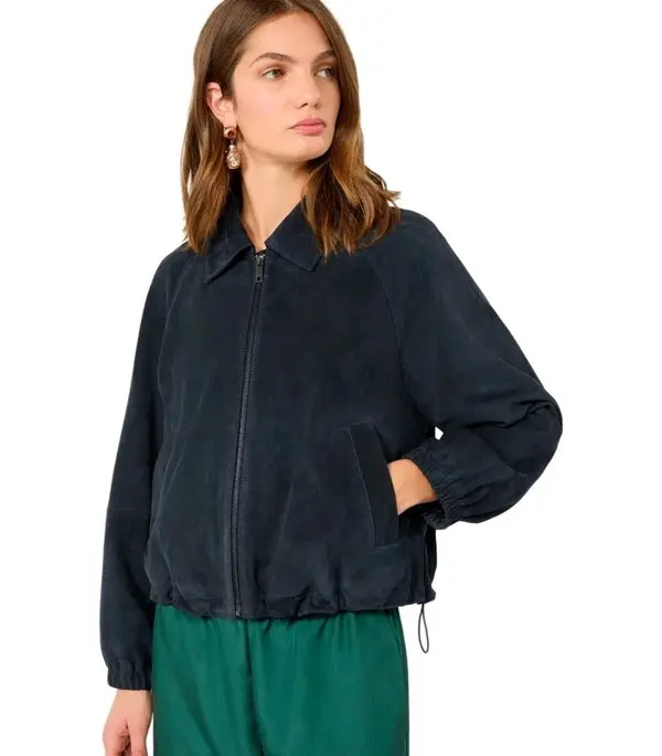 Max Mara Zuppa Suede Jacket - Blue