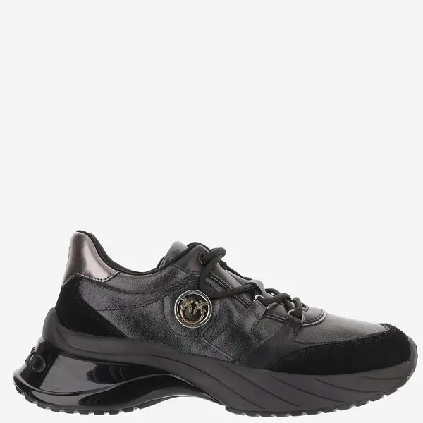 Pinko Leather Sneakers With Logo