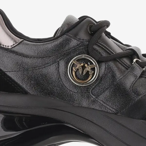Pinko Leather Sneakers With Logo