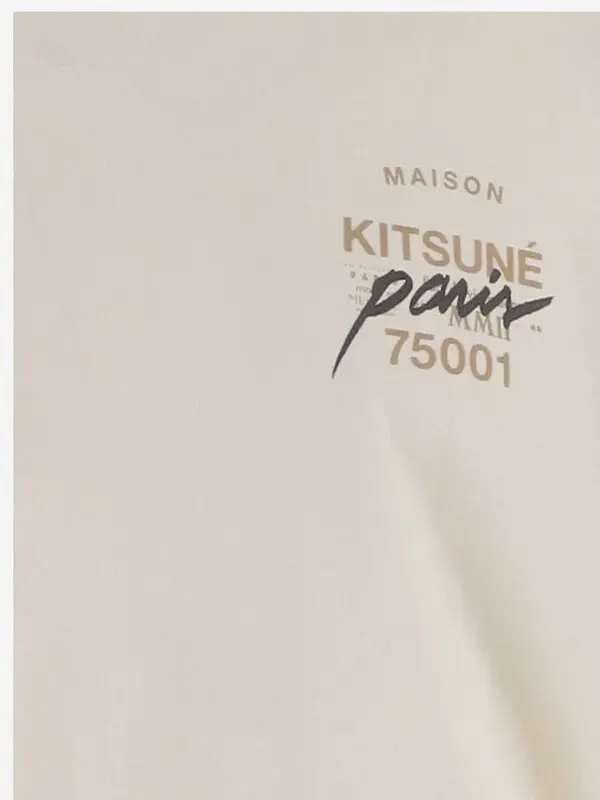 Maison Kitsuné Cotton T Shirt With Logo