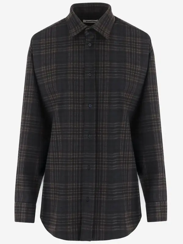 DARKPARK Stretch Viscose Blend Shirt With Check Pattern