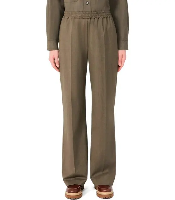Max Mara Petra Dove Grey Trousers - Brown