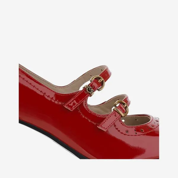 Pinko Paint Effect Leather Mary Jane Pumps