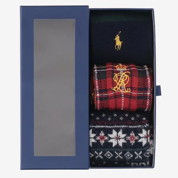 Polo Ralph Lauren Wool Blend Socks In A Pack Of Three Pairs