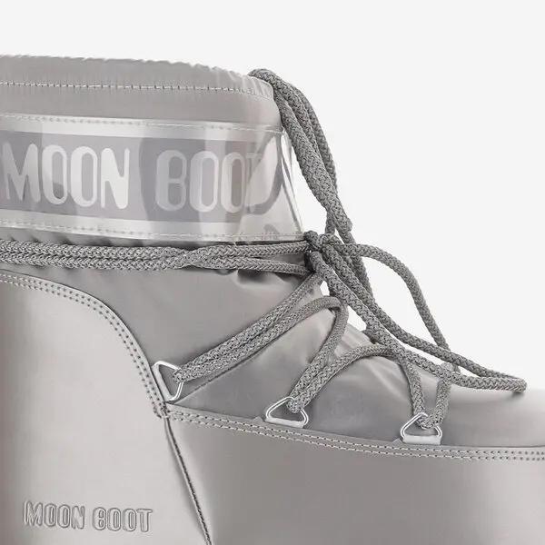 Moon Boot Icon Low Glance Ankle Boots - Silver