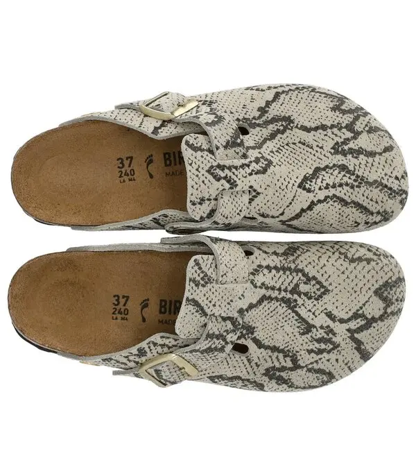BIRKENSTOCK Boston Snake Oyster Clog - Beige