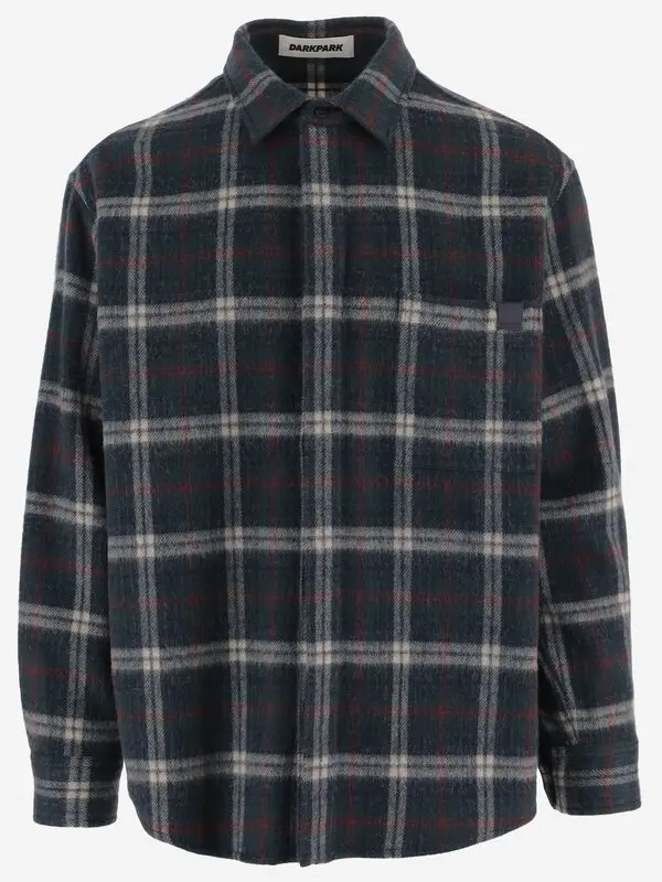 DARKPARK Wool Blend Shirt With Check Pattern