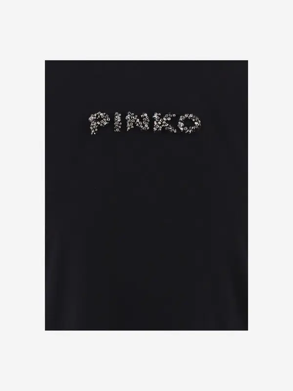 Pinko Long Sleeved Cotton T Shirt With Logo