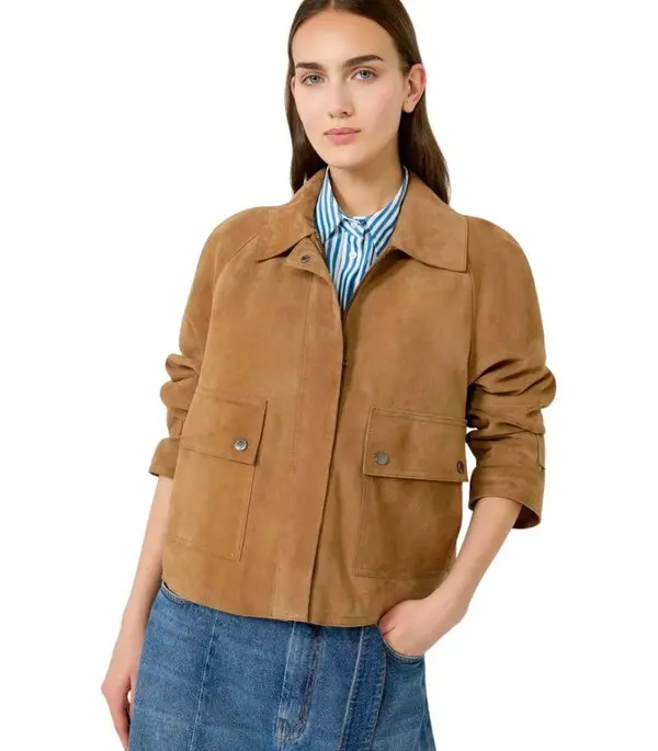 Max Mara Abito Suede Jacket - Beige