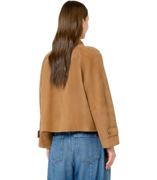 Max Mara Abito Suede Jacket - Beige