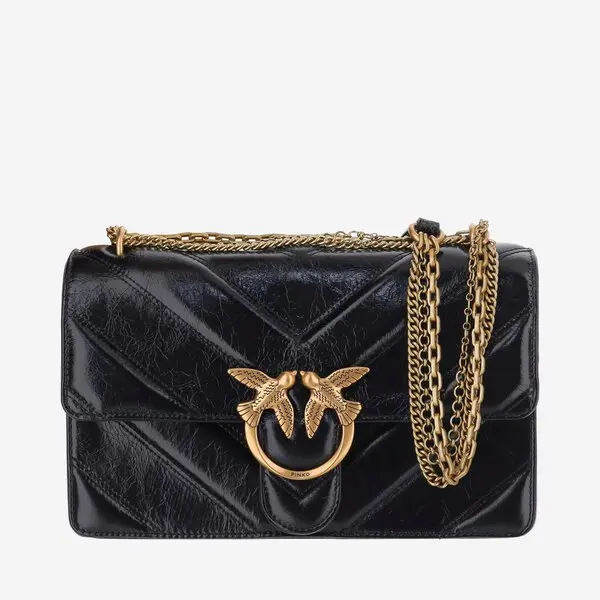 Pinko Leather Bag With Logo