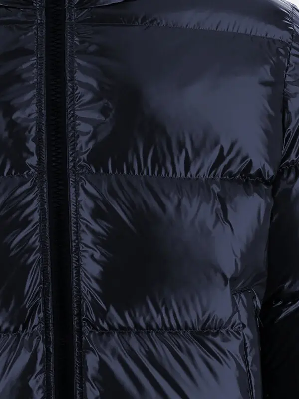 Herno Quilted Nylon Down Jacket With Hood - Navy