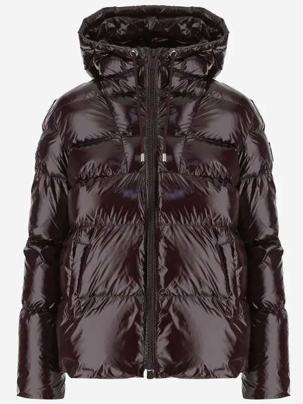 Pinko Nylon Padded Down Jacket - Bordeaux Scuro