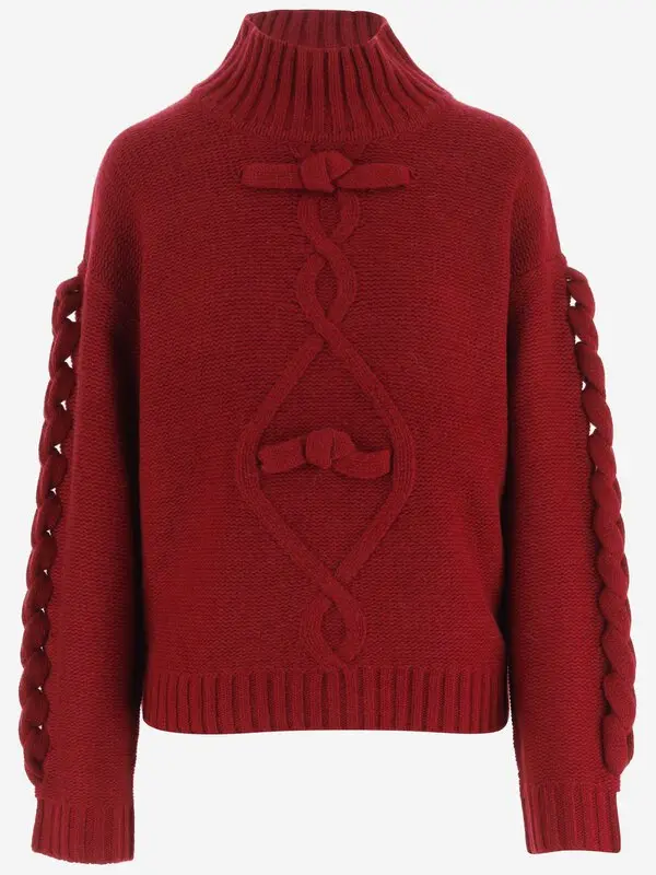 THE GARMENT Wool And Cashmere Sweater With Bows And Braids