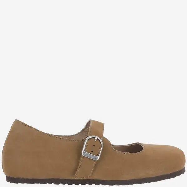 BIRKENSTOCK Santa Clarita Leather Flats - Brown