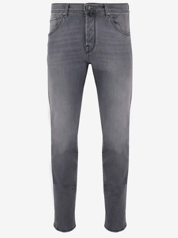 JACOB COHЁN Stretch Cotton Denim Jeans - Grey