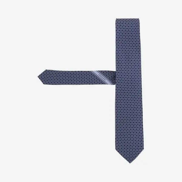 FERRAGAMO Silk Tie With Patterned Design