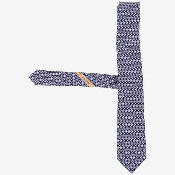 FERRAGAMO Silk Tie With Patterned Design