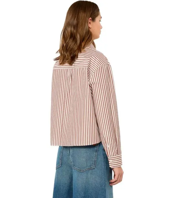 Max Mara Panetto White And Striped Shirt