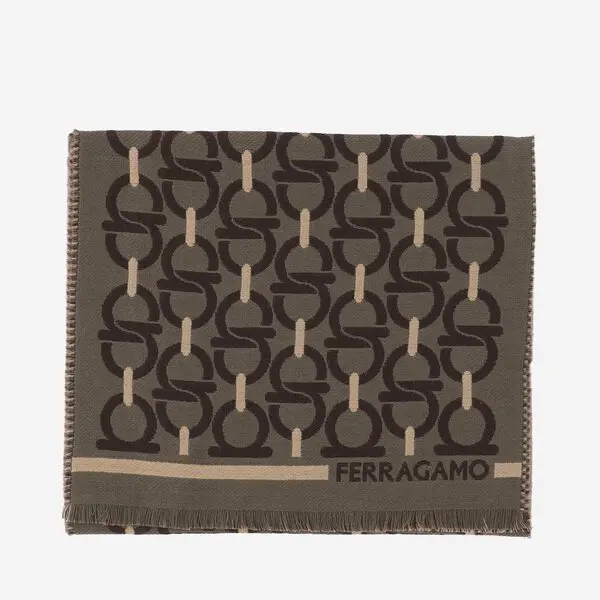 FERRAGAMO Wool Scarf With Hooks