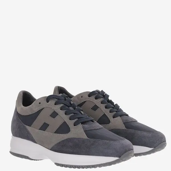 Hogan Interactive Sneakers In Suede And Mesh