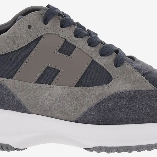 Hogan Interactive Sneakers In Suede And Mesh
