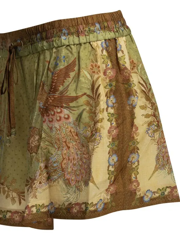 Zimmermann Indra Relaxed' Lace Up Shorts - Green
