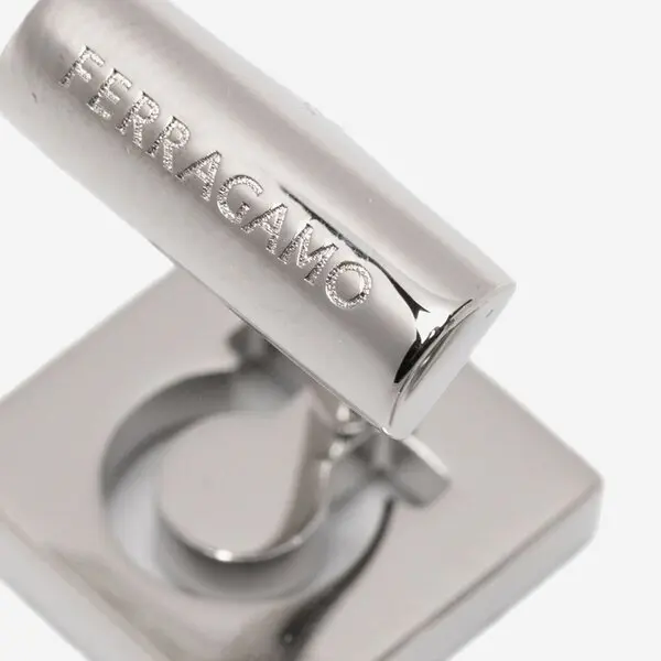 FERRAGAMO Square Brass Hook Shaped Cummerband Clasps
