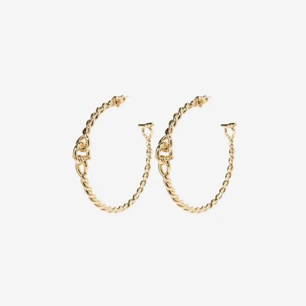 FERRAGAMO Brass Hook Earrings
