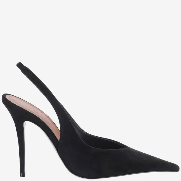 Amina Muaddi Suede Pumps