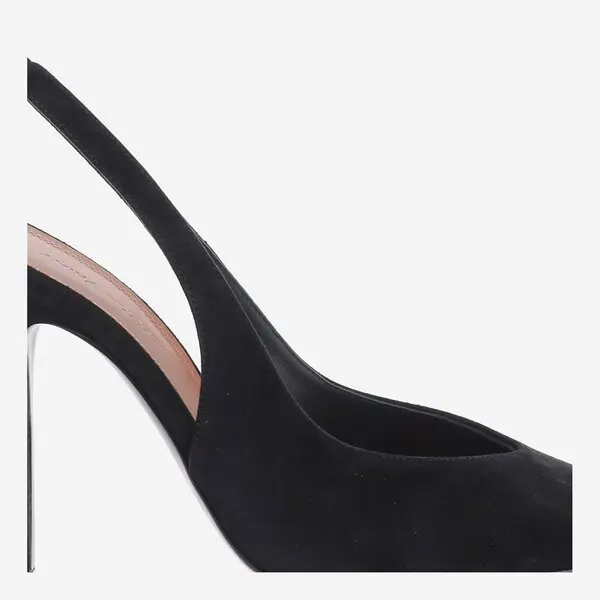 Amina Muaddi Suede Pumps