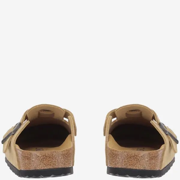 BIRKENSTOCK Boston Leather Clogs - Beige