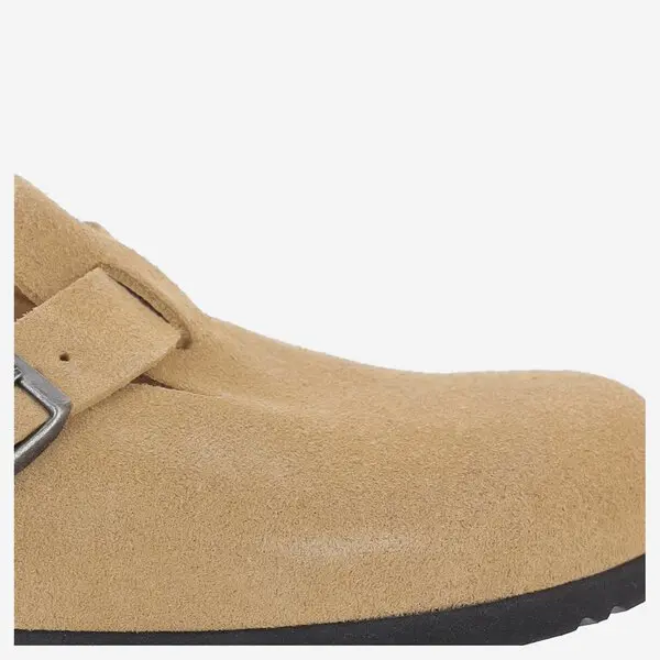 BIRKENSTOCK Boston Leather Clogs - Beige