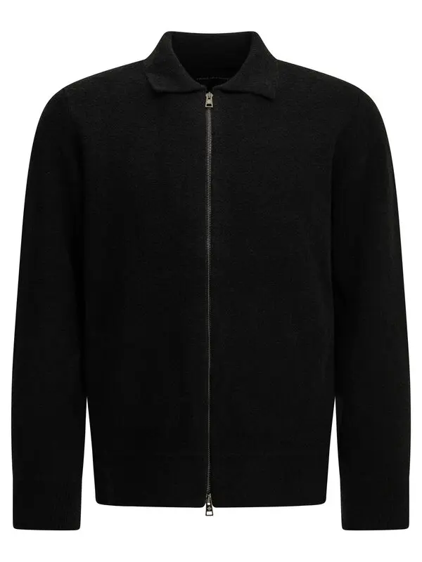 Tagliatore Wool Sweater With A Zipper - Black