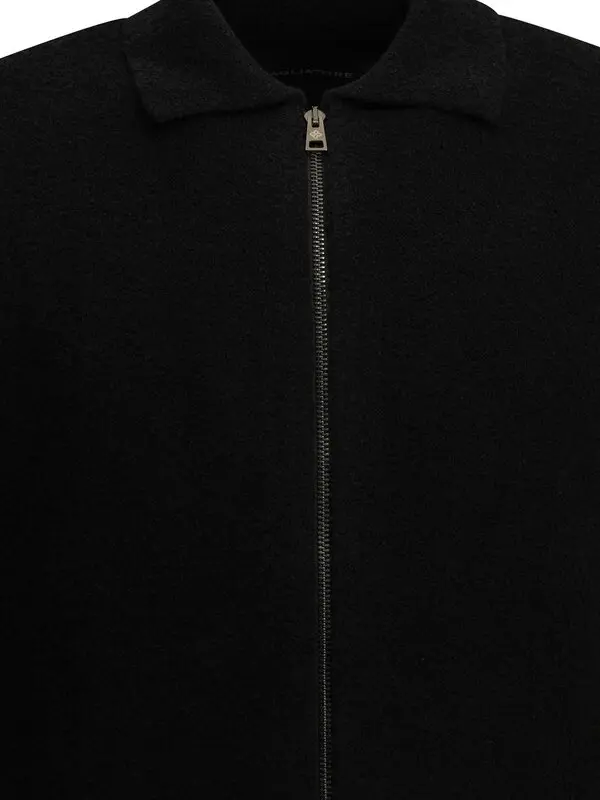 Tagliatore Wool Sweater With A Zipper - Black