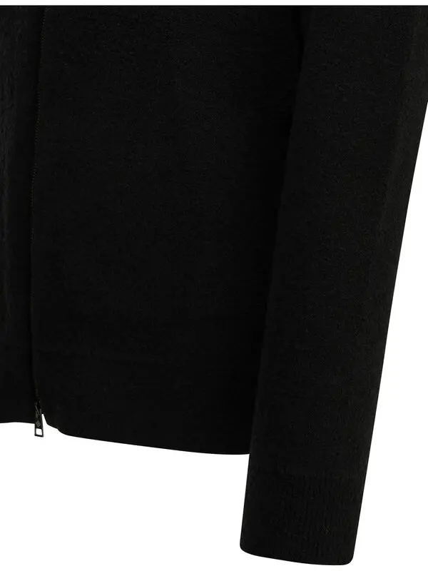 Tagliatore Wool Sweater With A Zipper - Black